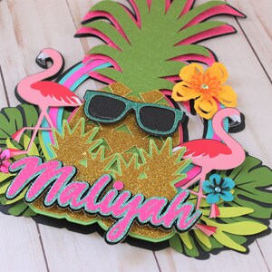 Luau Cake Topper, Tropical Pineapple Cake Topper, Hawaiian Cake Topper ...