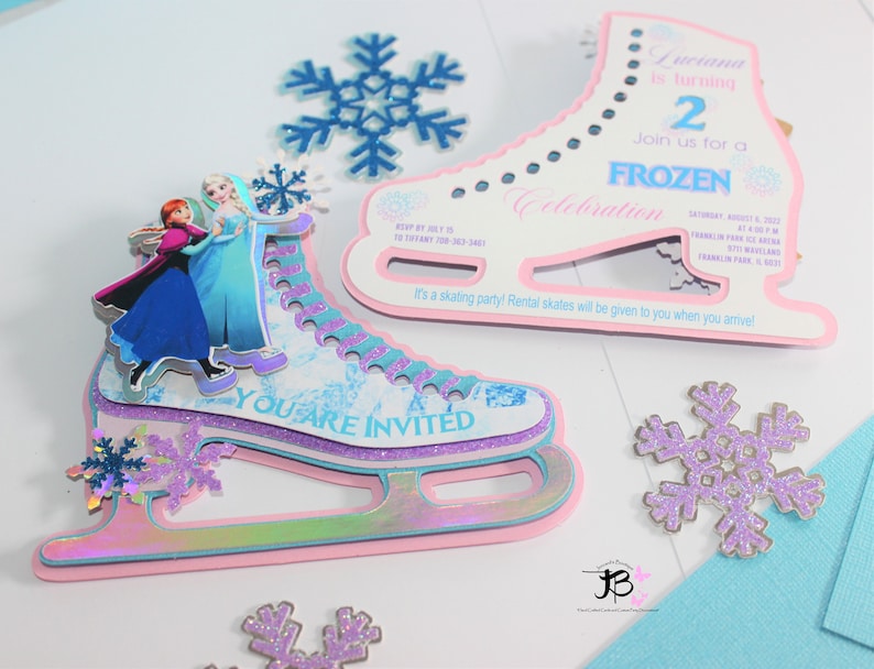 Frozen Invitations, Ice Skating Party Invitations, Frozen Birthday ...