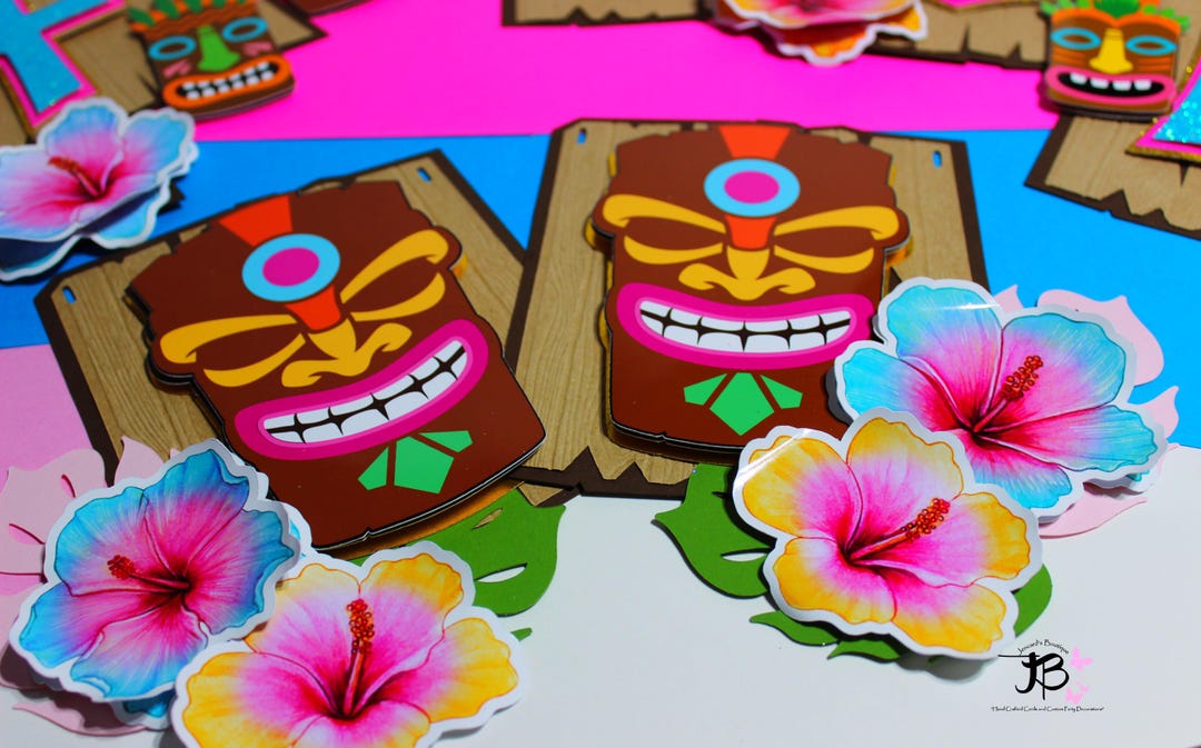 Luau Banner, Tropical Banner, Hawaiian Banner, Island Party Banner ...