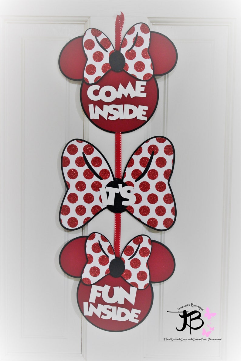 Minnie Mouse Door Sign Minnie Mouse Birthday Door Sign - Etsy