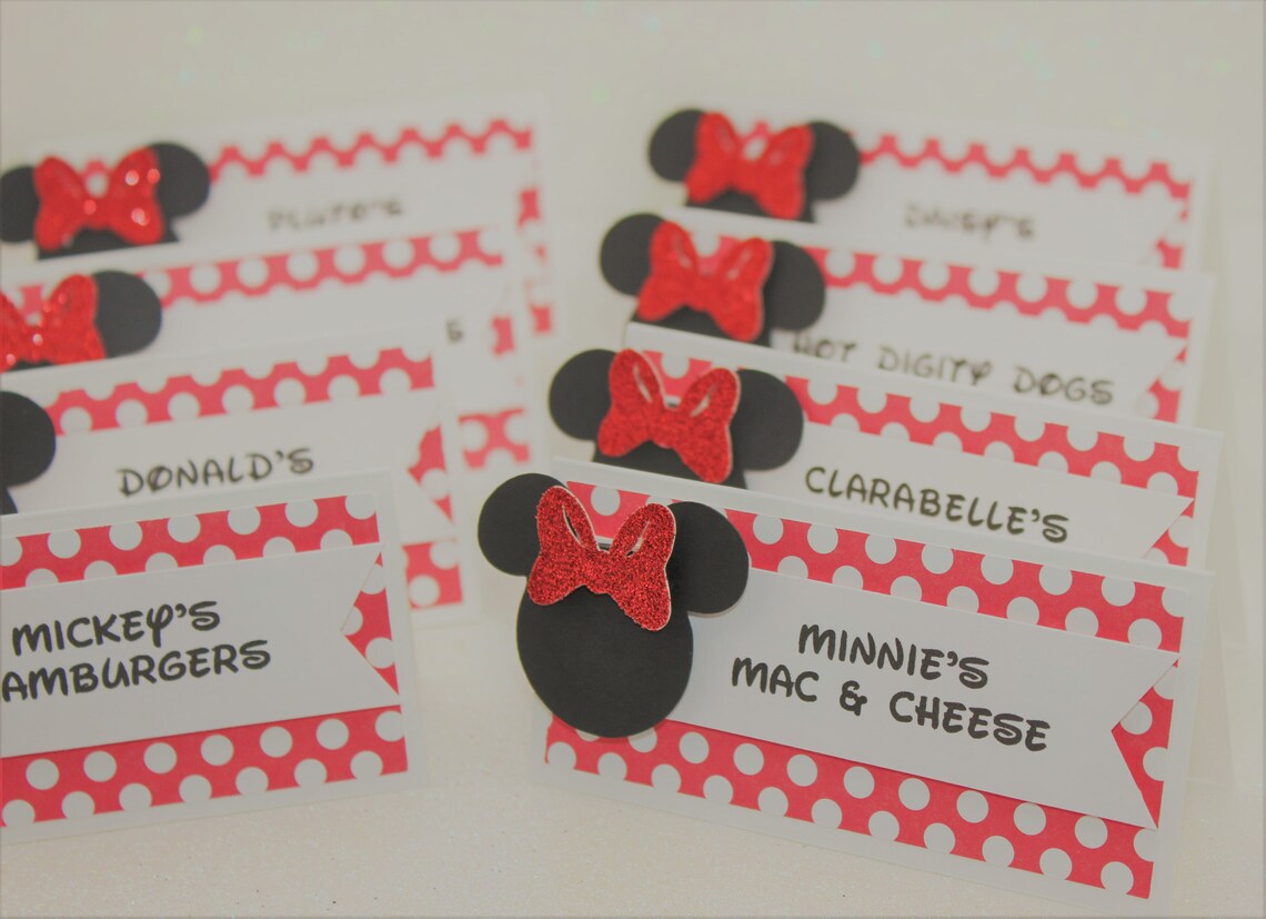 12 Minnie Mouse Food Labels Minnie Mouse Birthday Minnie | Etsy