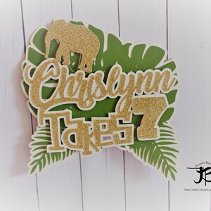 Safari Cake Topper, Jungle Safari Cake Topper, Welcome Baby Topper, Two ...