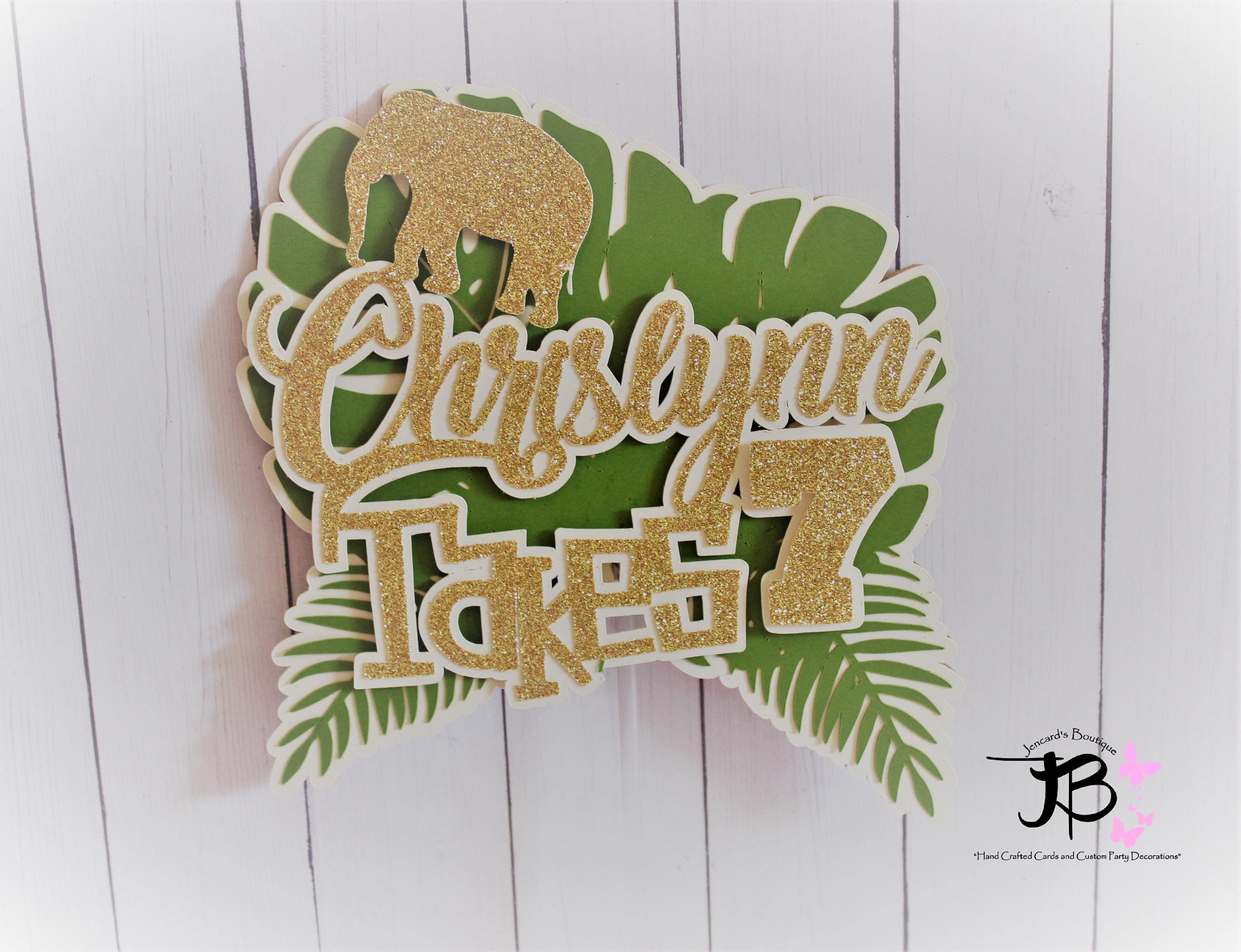 Safari Cake Topper, Jungle Safari Cake Topper, Welcome Baby Topper, Two ...