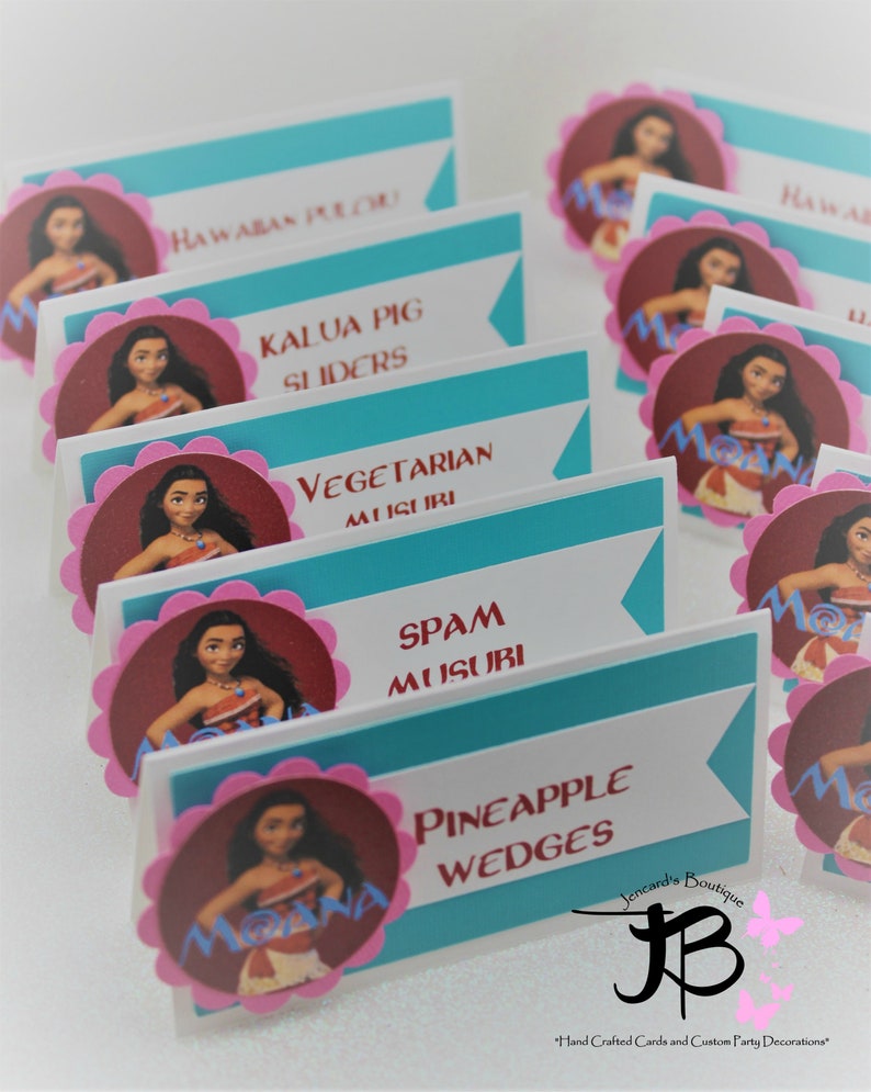 Moana Place Cards Moana Party Moana Inspired Birthday Moana | Etsy
