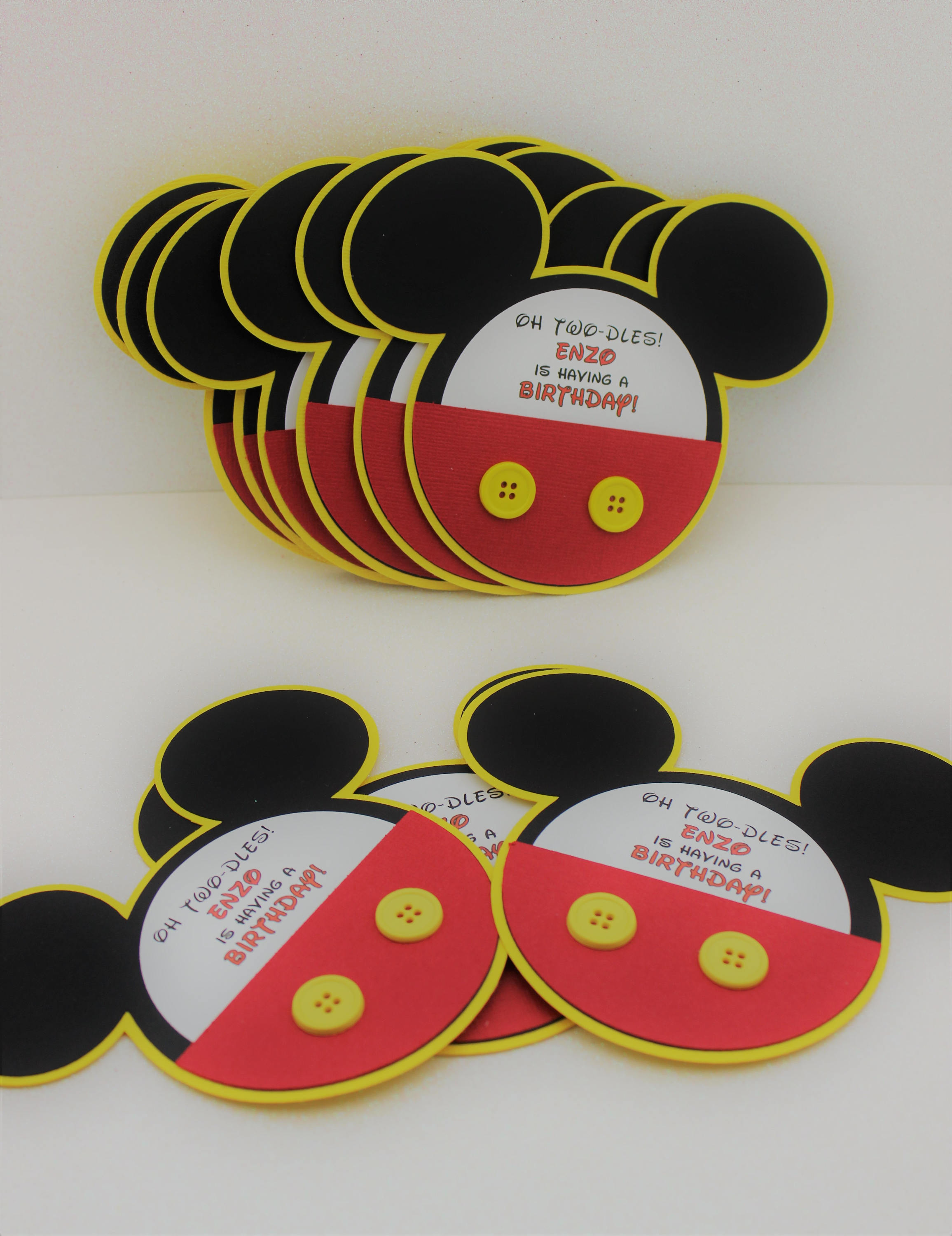 Handmade Mickey Mouse Invitations Mickey Birthday - Etsy
