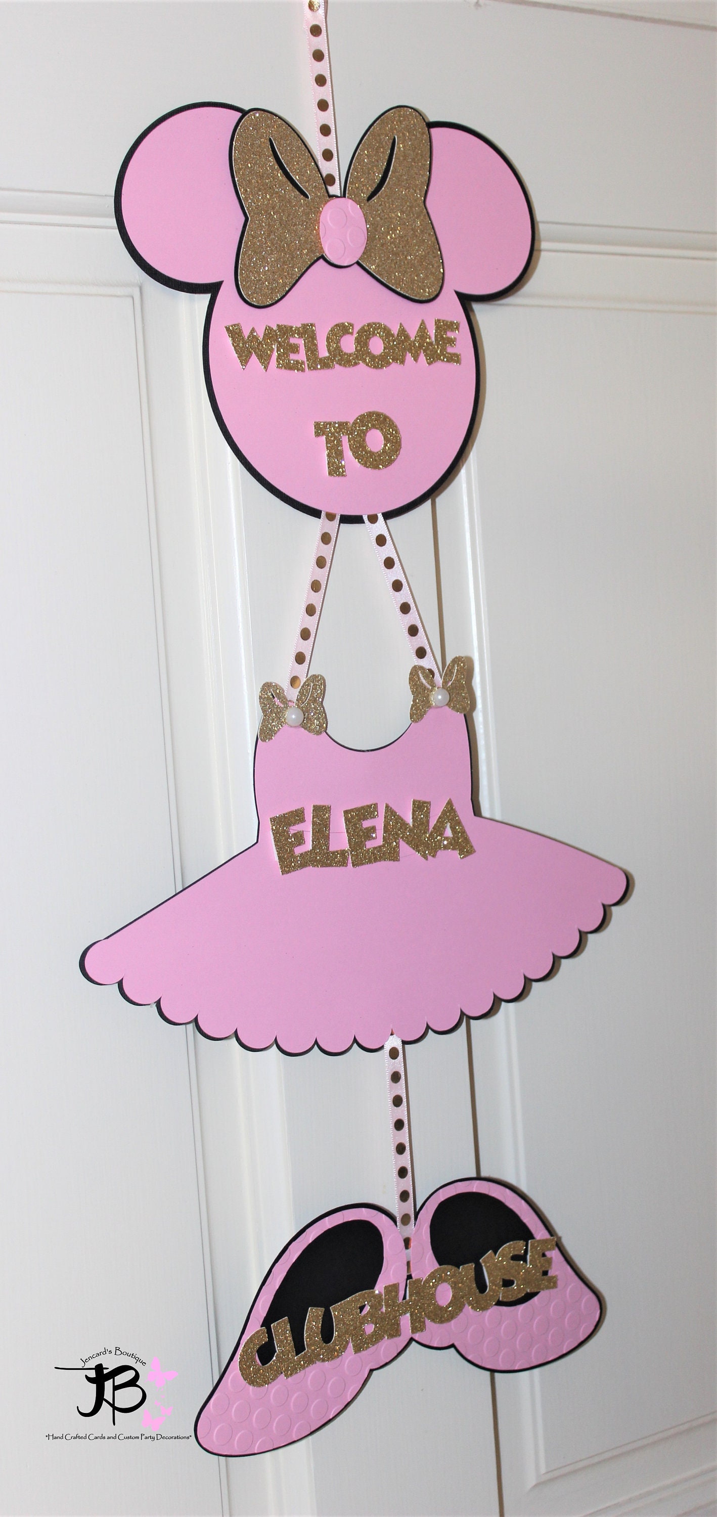 Minnie Mouse Door Sign, Minnie Mouse Birthday Door Sign, Minnie Mouse ...