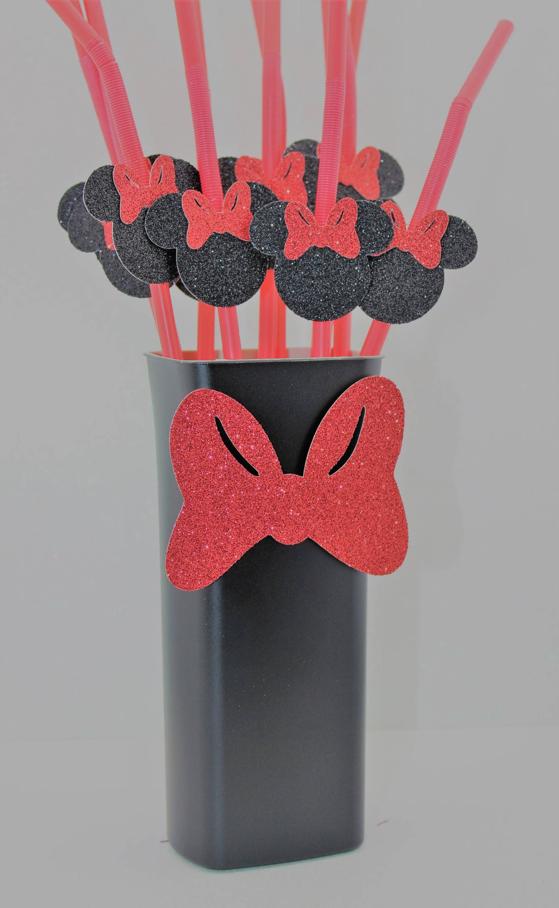 Minnie Mouse Straws, Red Minnie Mouse Straws, Minnie Mouse Birthday ...