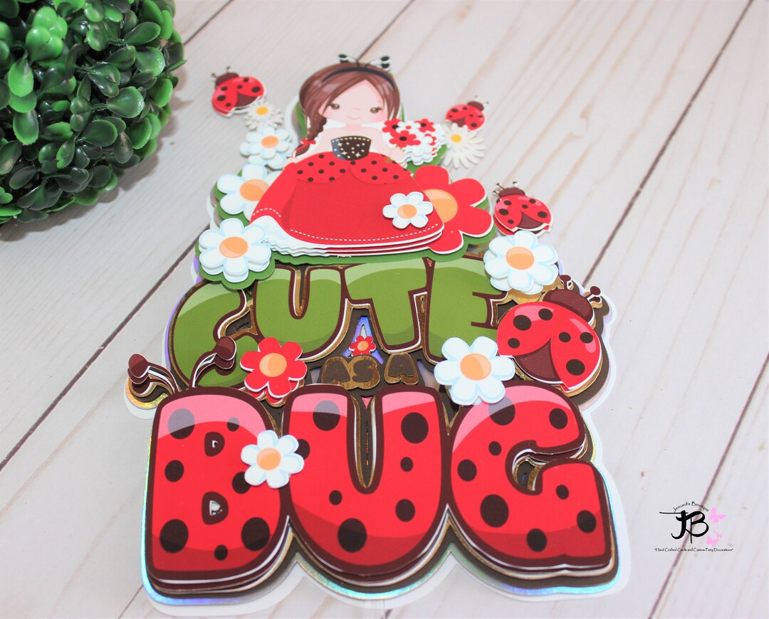 Ladybug Cake Topper, Ladybug Topper, Ladybug Little One Cake Topper ...