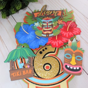 Luau Cake Topper, Hawaiian Cake Topper, Aloha Cake Topper, Luau ...