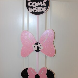 Minnie Mouse Door Sign, Minnie Mouse Birthday Door Sign, Minnie Mouse ...