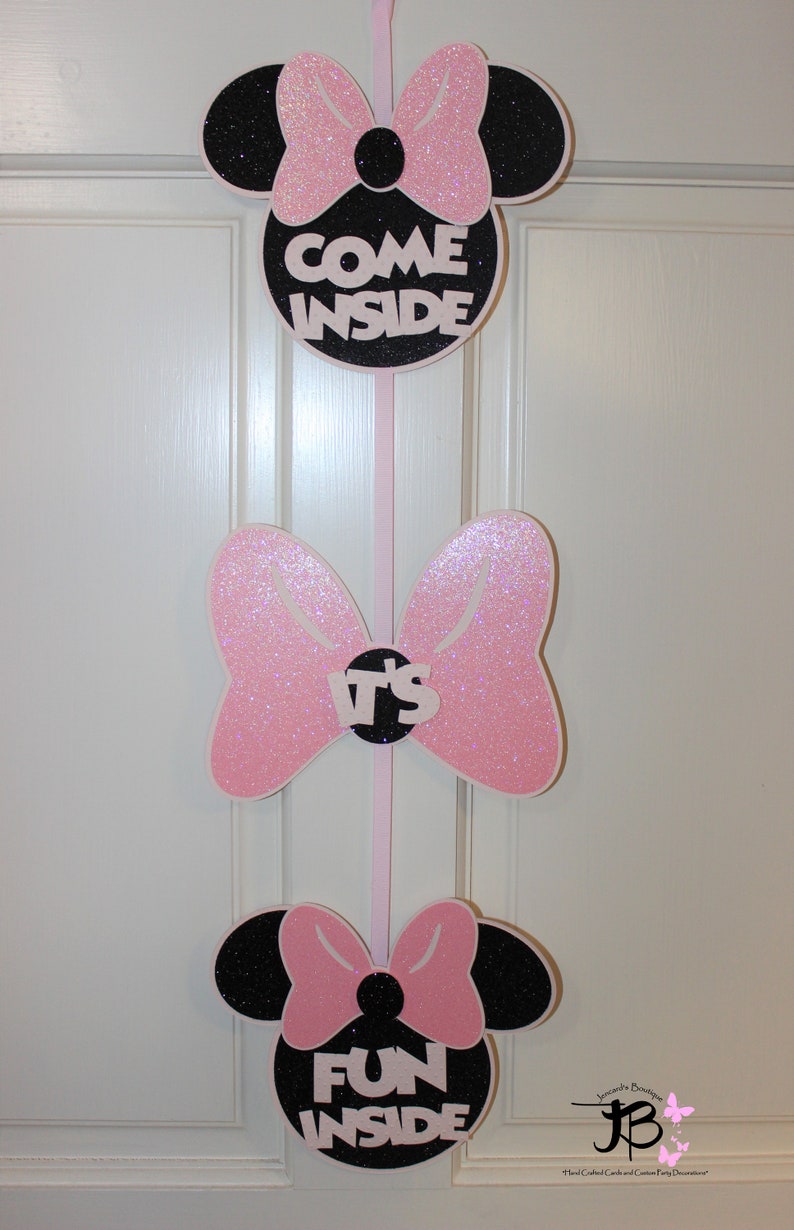 Minnie Mouse Door Sign Minnie Mouse Birthday Door Sign | Etsy