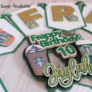 Starbucks Banner, Starbucks Birthday Banner, Starbucks Decoration ...