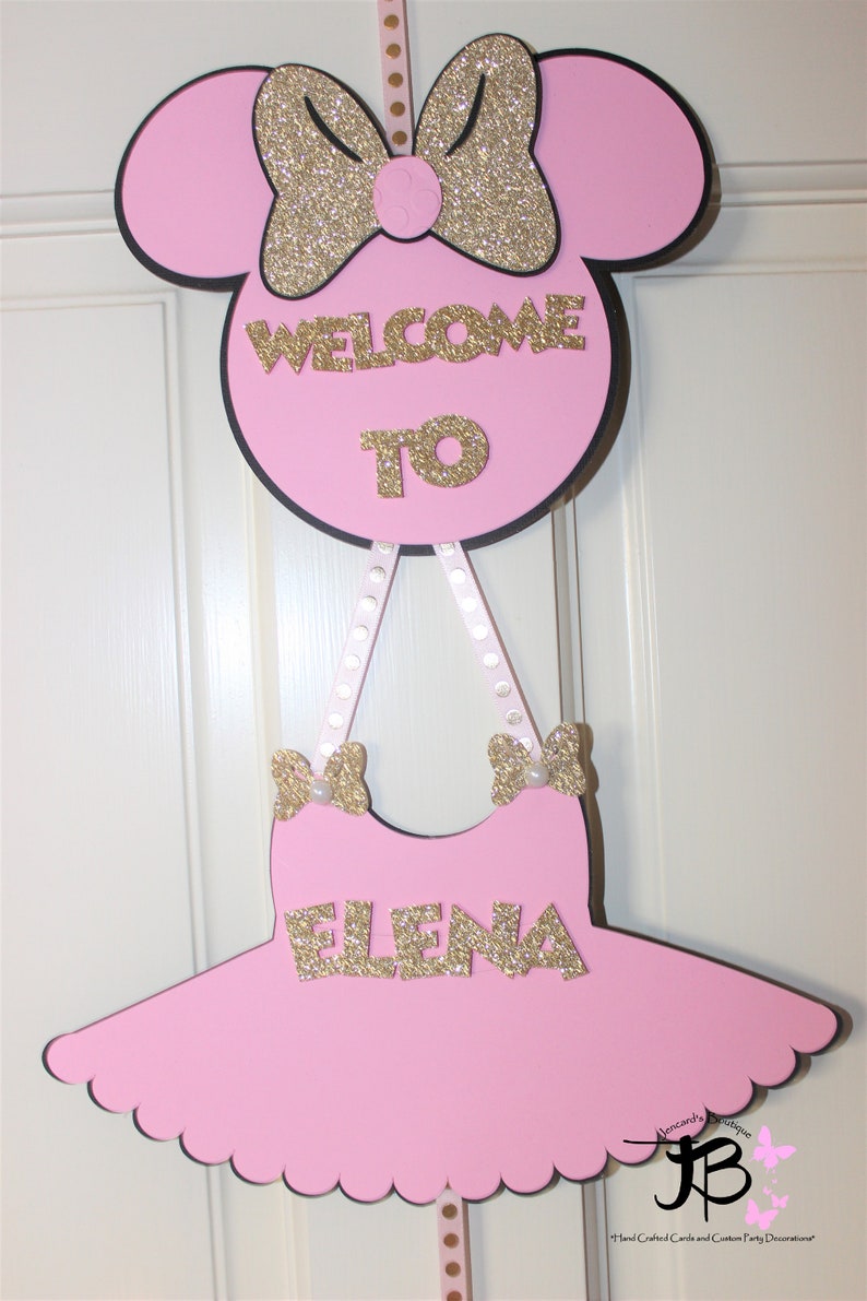 Minnie Mouse Door Sign Minnie Mouse Birthday Door Sign | Etsy