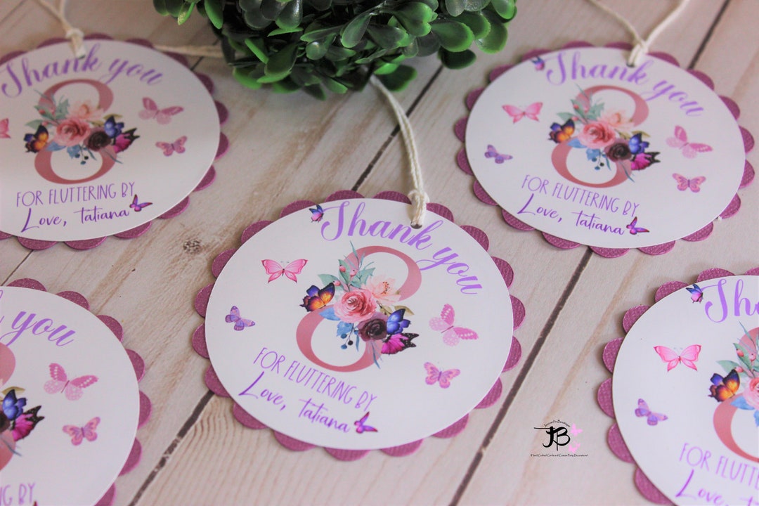 Butterfly Favor Labels, Butterfly Party Favors Tags, Butterfly Party ...