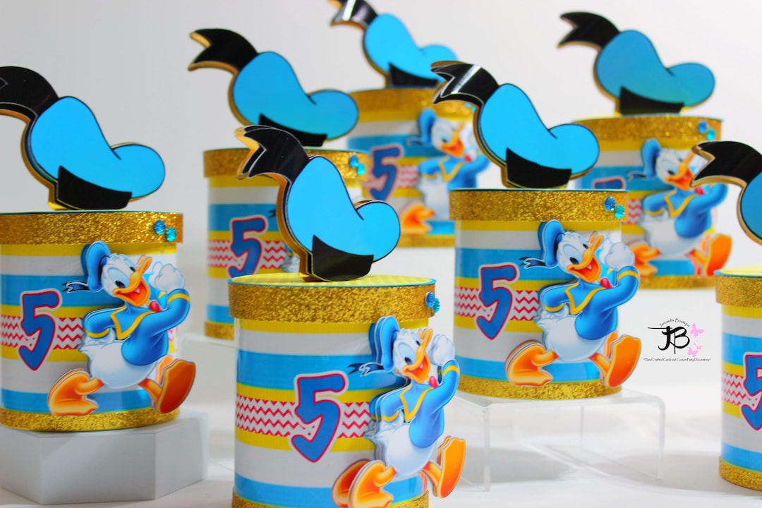 Donald Duck Potato Cans, Donald Duck Favor Box, Minnie Mouse Potato ...