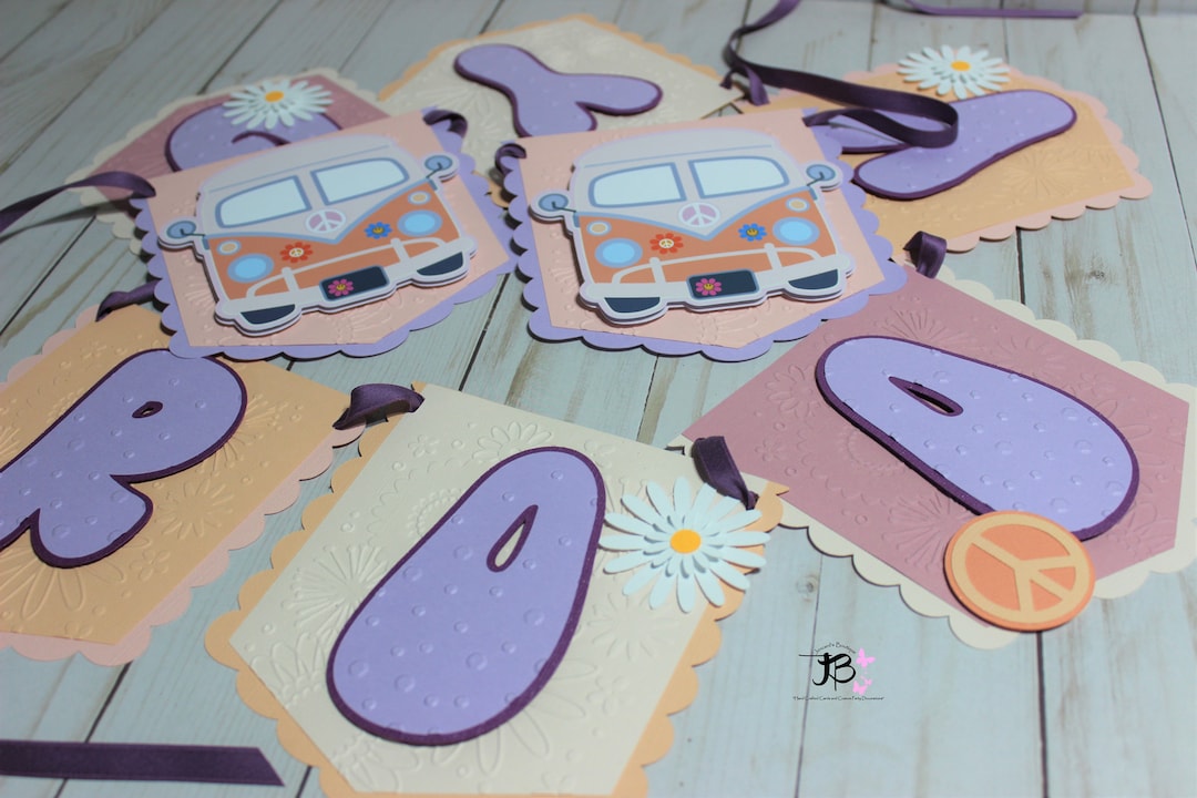 Two Groovy Banner, Groovy Banner, One Groovy Banner, Hippie Banner ...