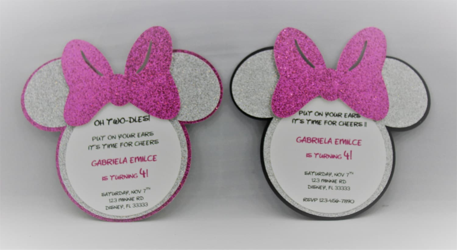 Homemade Minnie Mouse Invitations