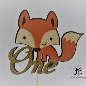 Fox Cake Topper, Fox Theme Party, Woodland Critters Cake Topper ...