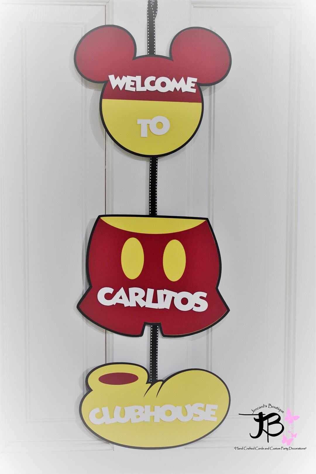 Mickey Mouse Door Sign, Mickey Mouse Birthday Door Sign, Mickey Mouse ...