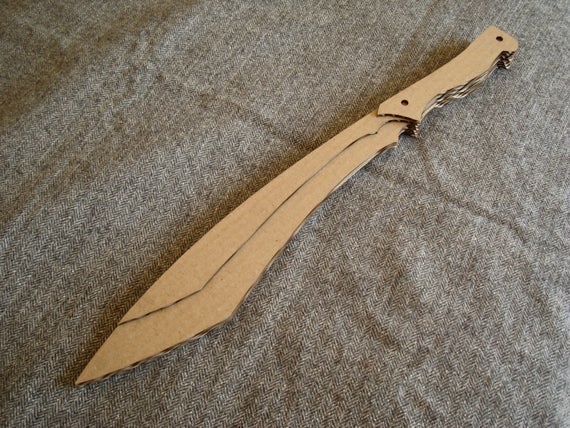 Cardboard Sword Ferocious Falcata Cardboard Decorative Toy