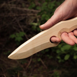 Lil Fang Wooden Training Ring Dagger, Sparring Practice Knife, Escrima ...