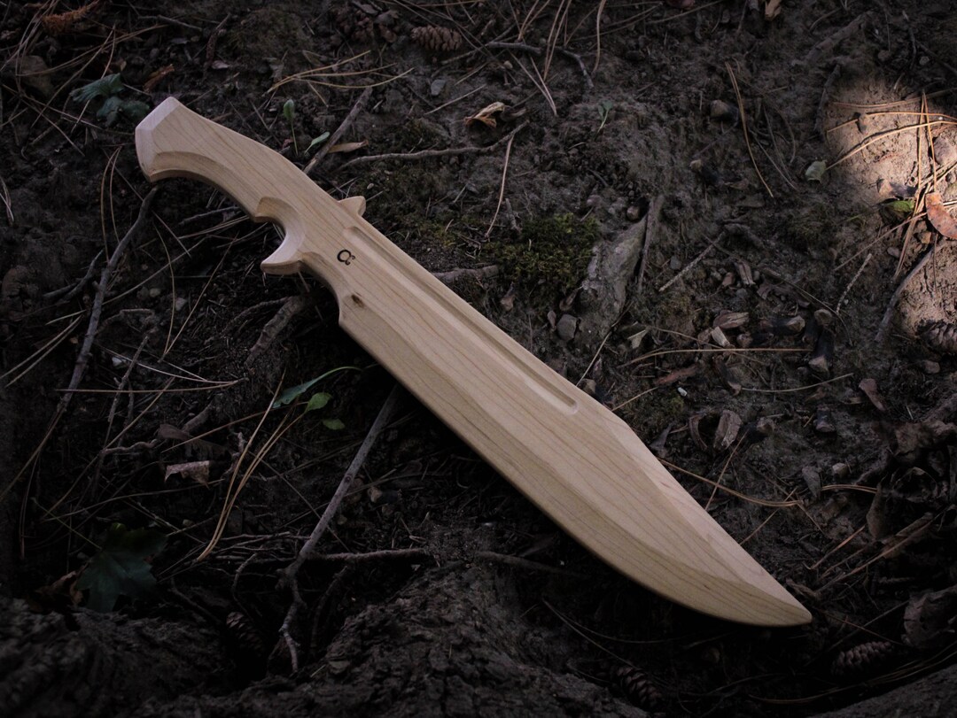 WRAITH Heavy Bowie Chopper, Supersized Kabar Wooden Training Knife ...