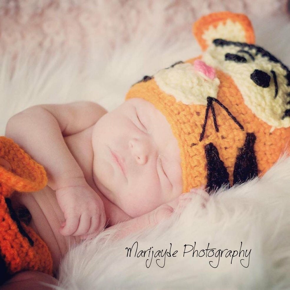 Tigger Baby Newborn Outfit for Photo Prop Crochet or Halloween - Etsy