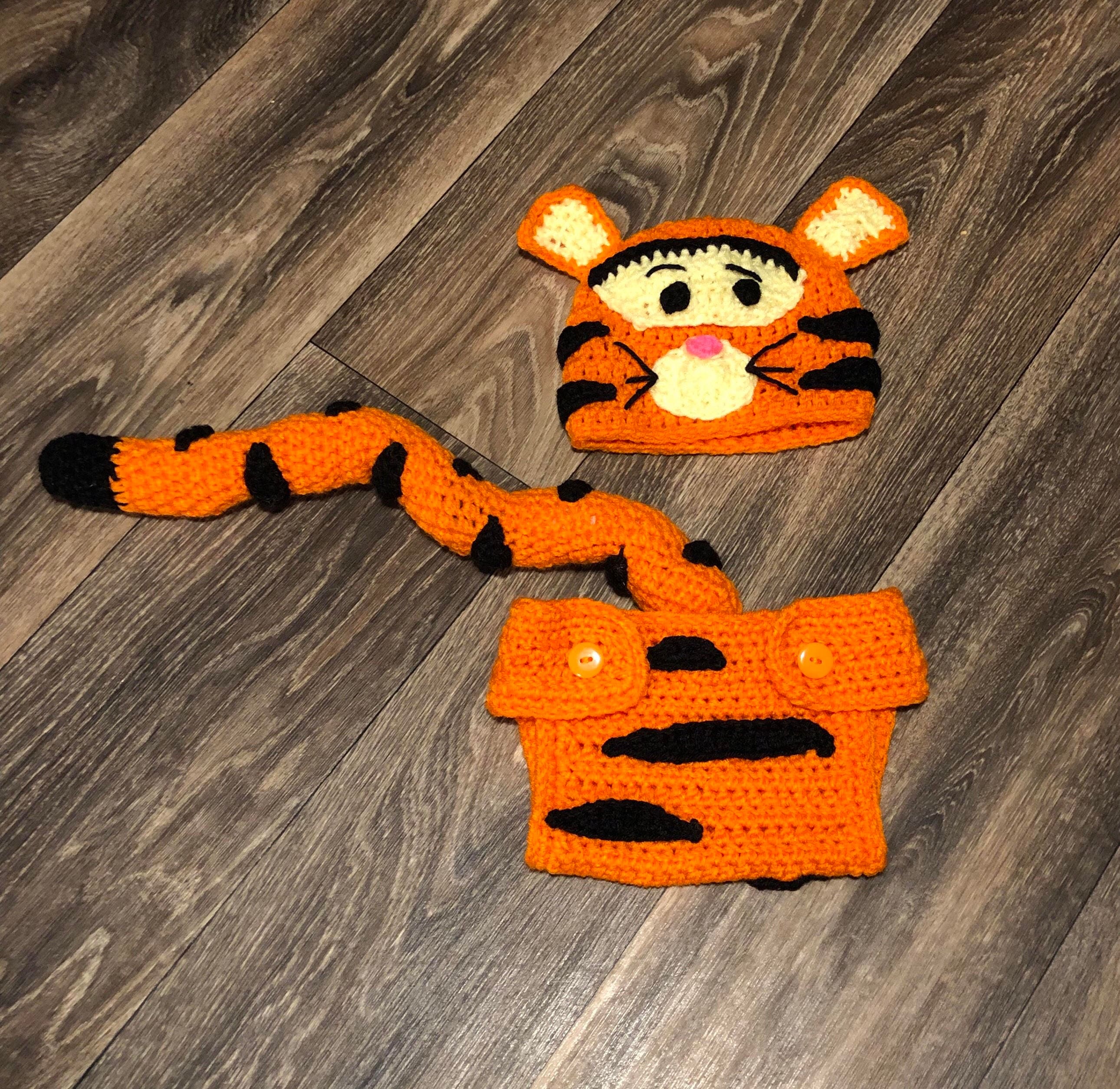 Tigger Baby Newborn Outfit for Photo Prop Crochet or Halloween - Etsy