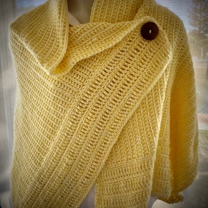 Handmade Shawl / Wrap With Button - Etsy