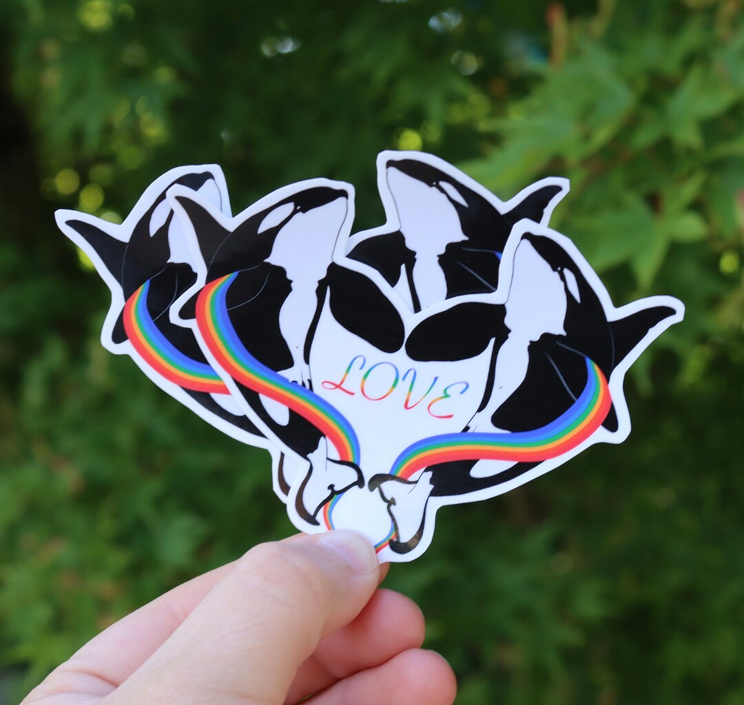 Pride Orca Sticker - Etsy