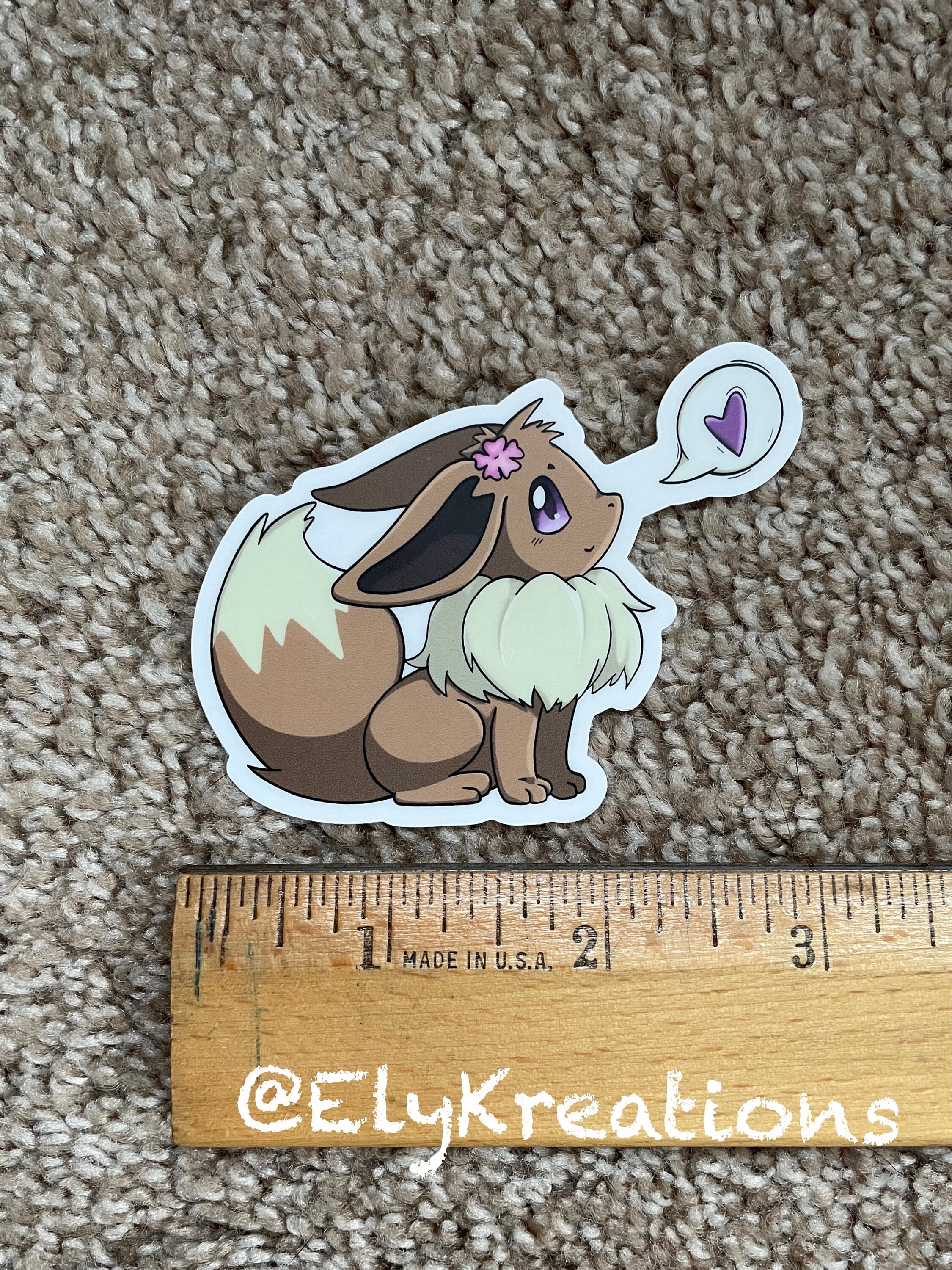 Eevee Fanart Sticker, Pokémon, Waterproof Vinyl Decal - Etsy Australia