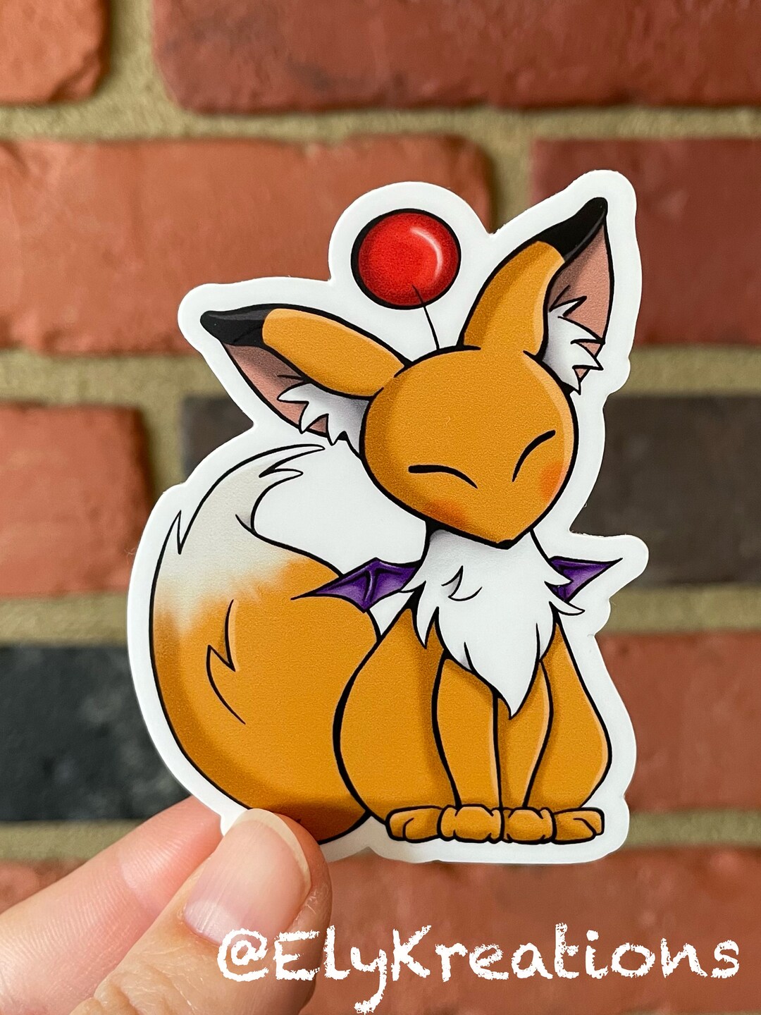 Fox Vinyl Sticker Moogle Fan Art Fanart Final Fantasy - Etsy