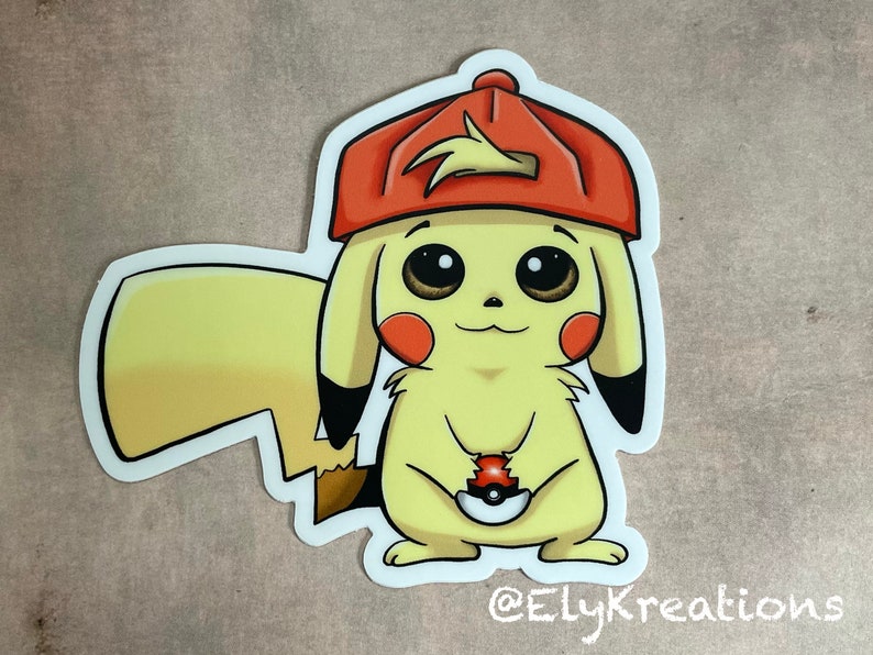 Pikachu Fanart Vinyl Sticker Fan Art Pokémon Waterproof - Etsy
