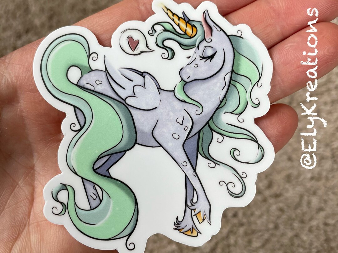 Sassy Alicorn Vinyl Sticker: Waterproof Fantasy Creature - Etsy