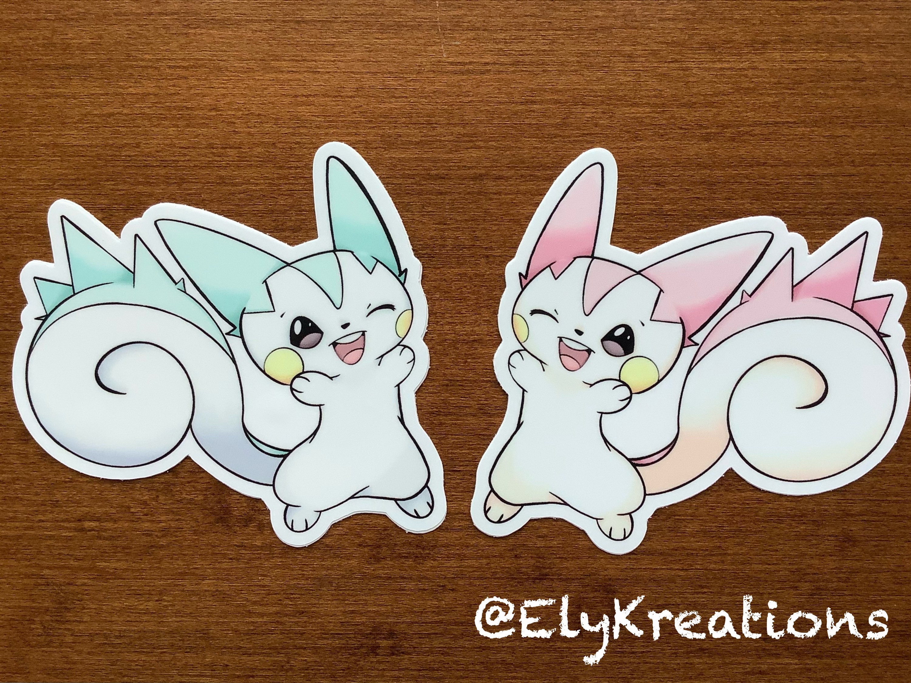 Pachirisu and Shiny Pachirisu Vinyl Stickers 3 Inch - Etsy