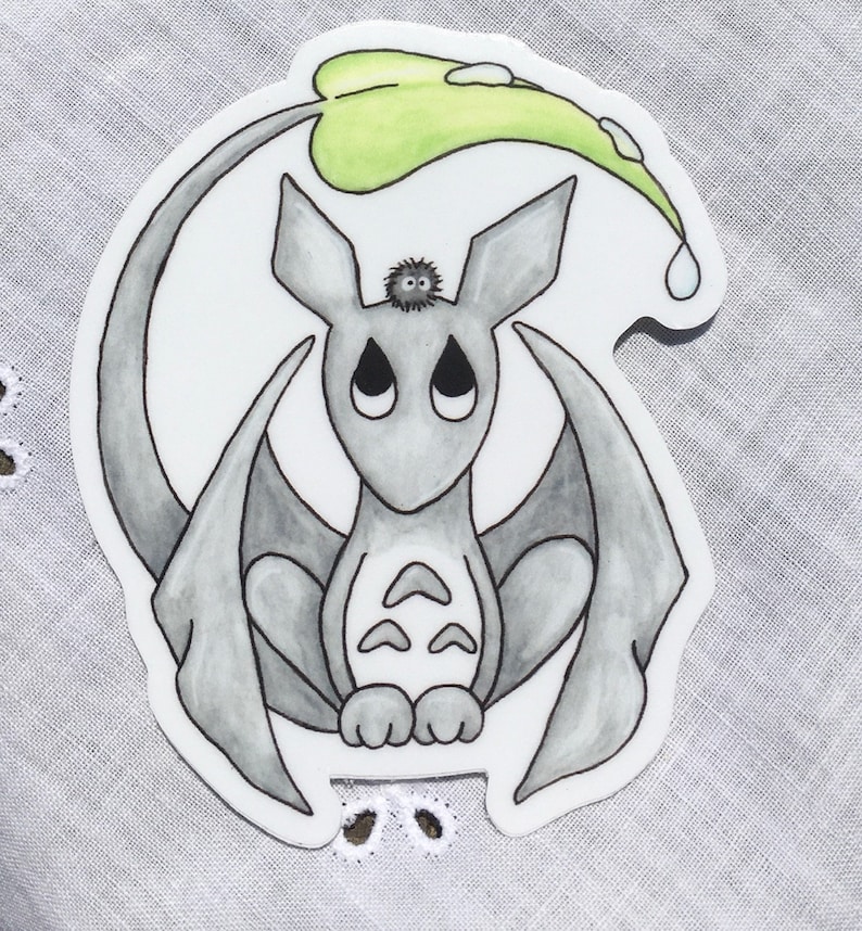 Totoro Dragon Vinyl Sticker, Fantasy Creature Fanart - Etsy