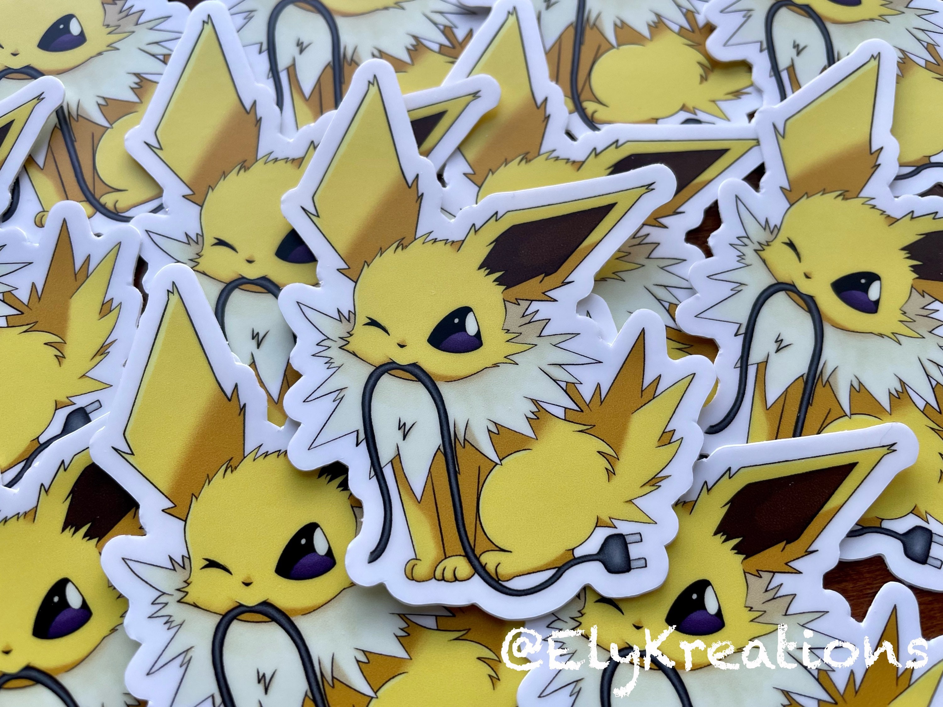 Jolteon Vinyl Sticker, 3 Inch, Waterproof, Free Shipping, Fan Art ...