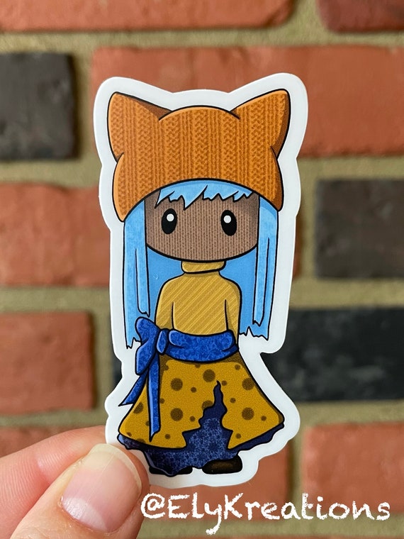 Doll Vinyl Sticker Waterproof Cute Original Character - Etsy