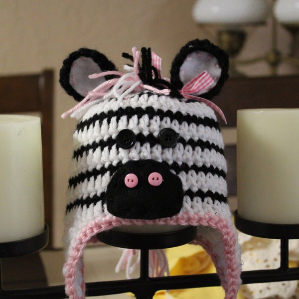 Crochet Zebra Hat - Etsy