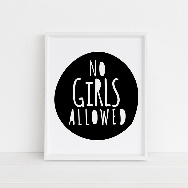 No Girls Allowed Sign - Etsy