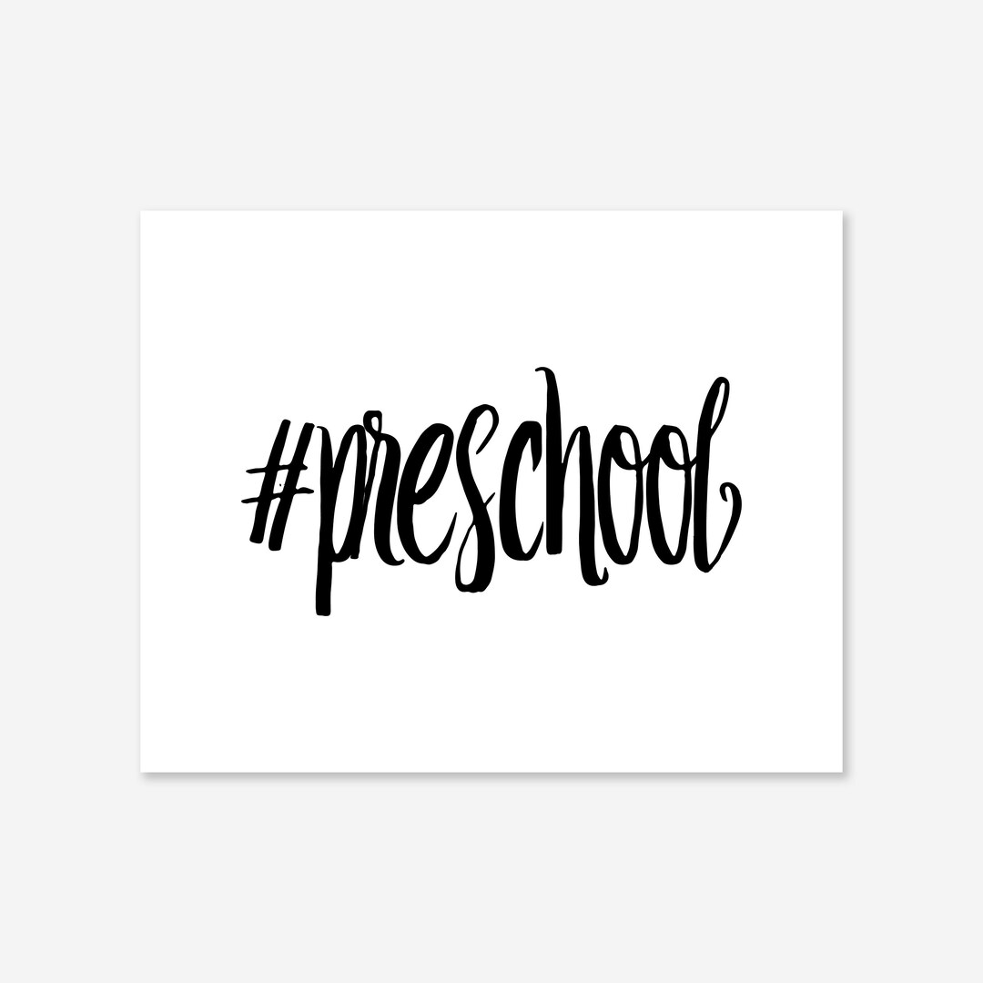 Preschool, Hashtag Printable, School Sign, Pre-k, Elementary School ...