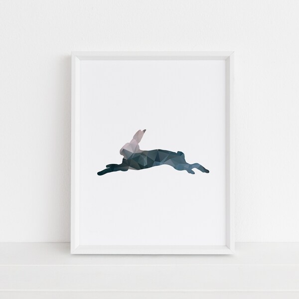 Geometric Rabbit - Etsy