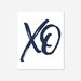 Navy Blue XO on White Print, Wall Art, Hugs and Kisses Typography ...