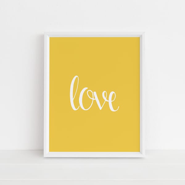 Yellow Typography - Etsy