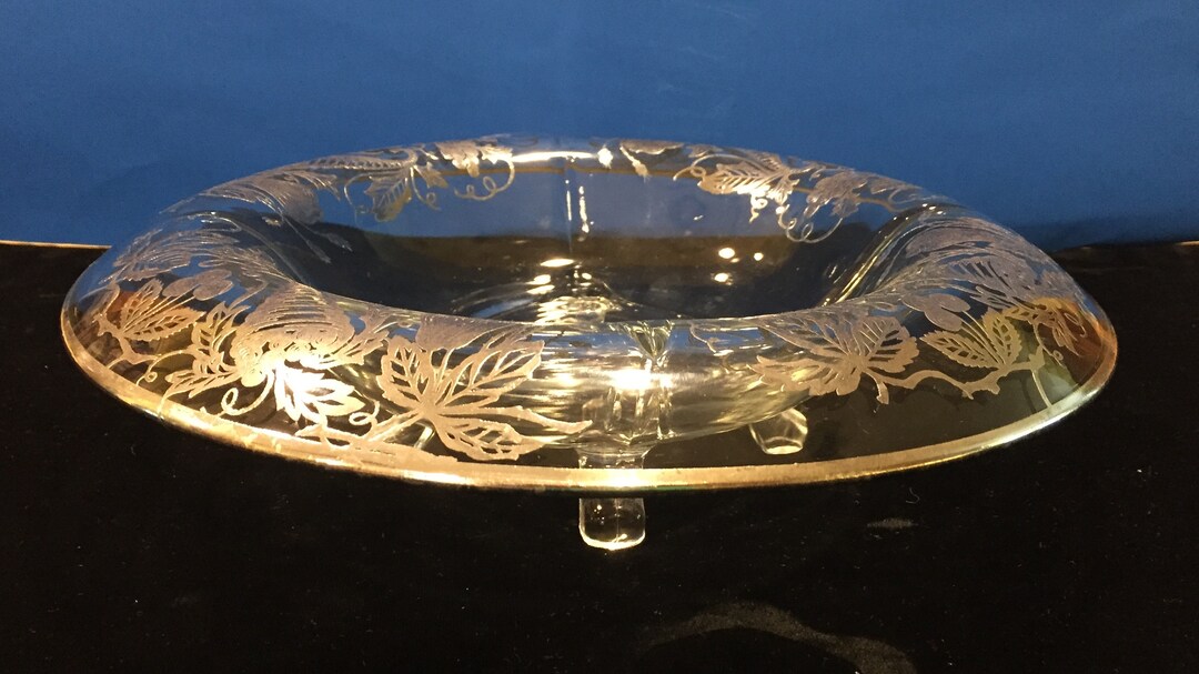 Silver Deposit Footed Console Bowl - Etsy