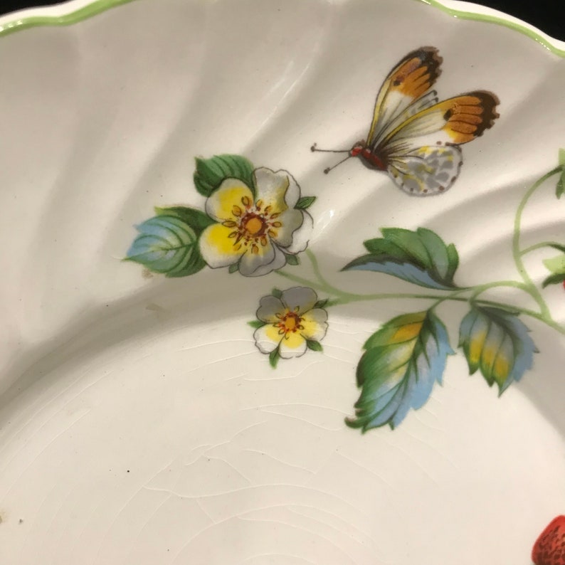 Vintage"old Foley" Plate With Strawberries - Etsy