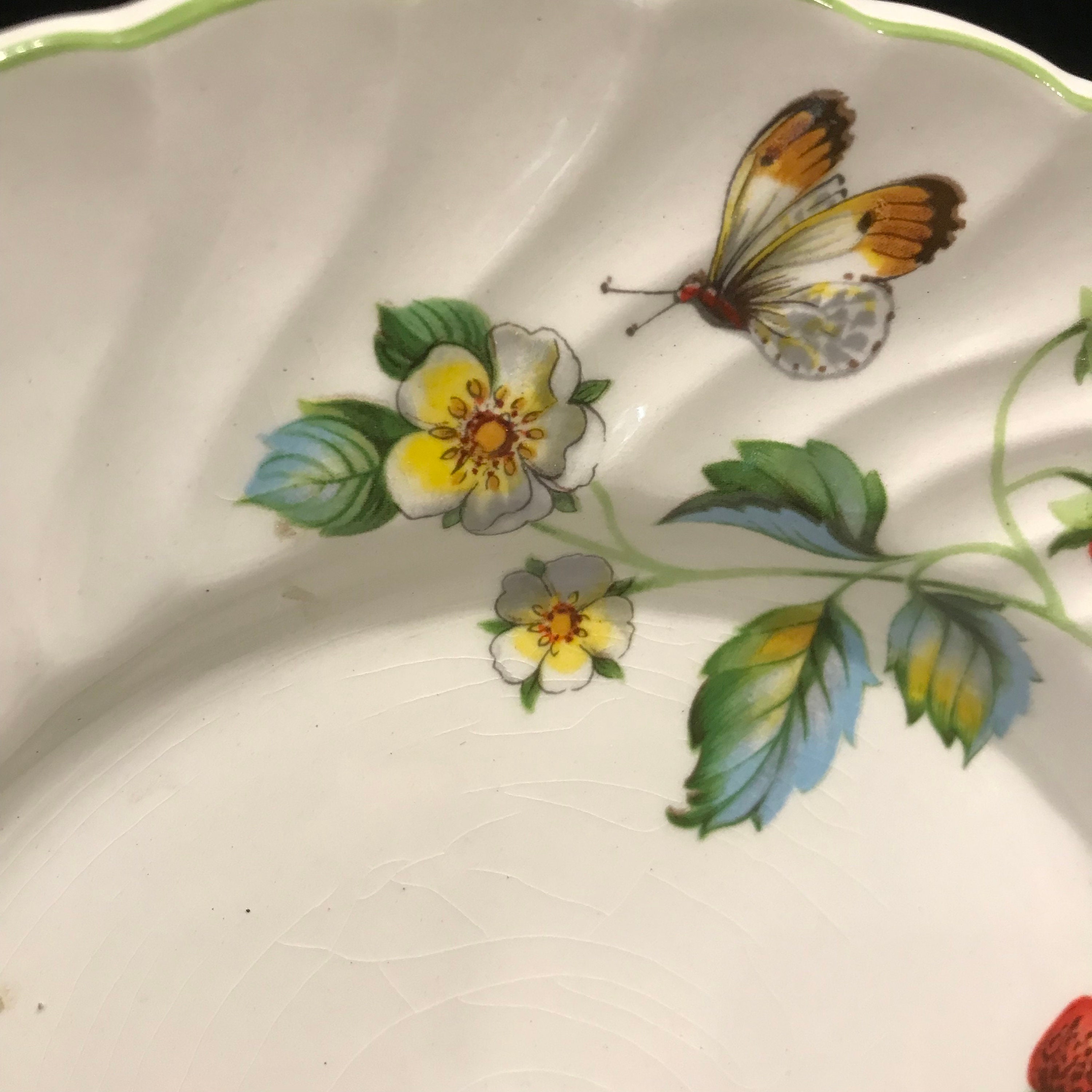 Vintageold Foley Plate With Strawberries | Etsy