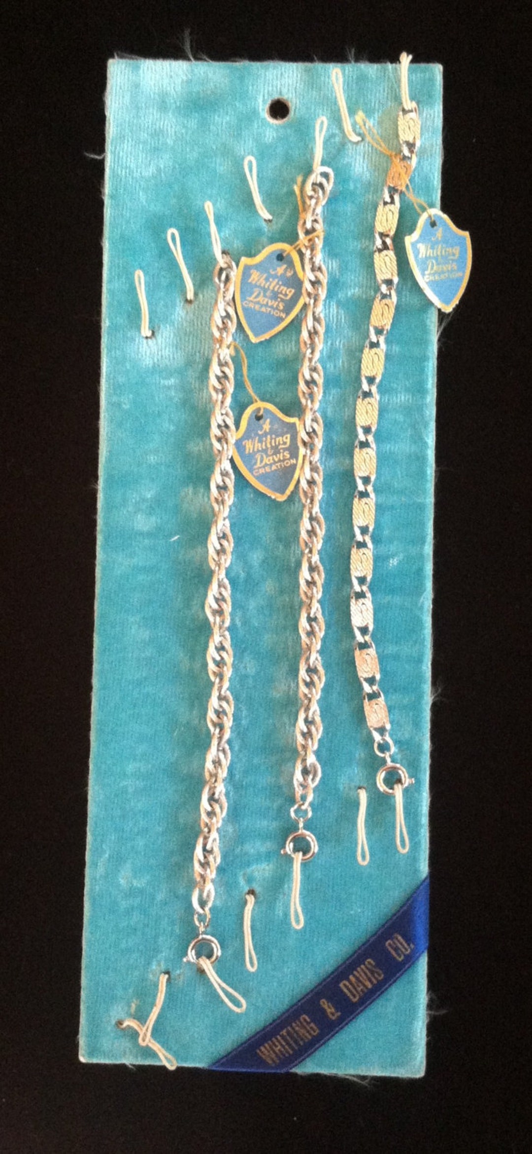 Three Vintage Silver Tone Whiting Davis Bracelets - Etsy