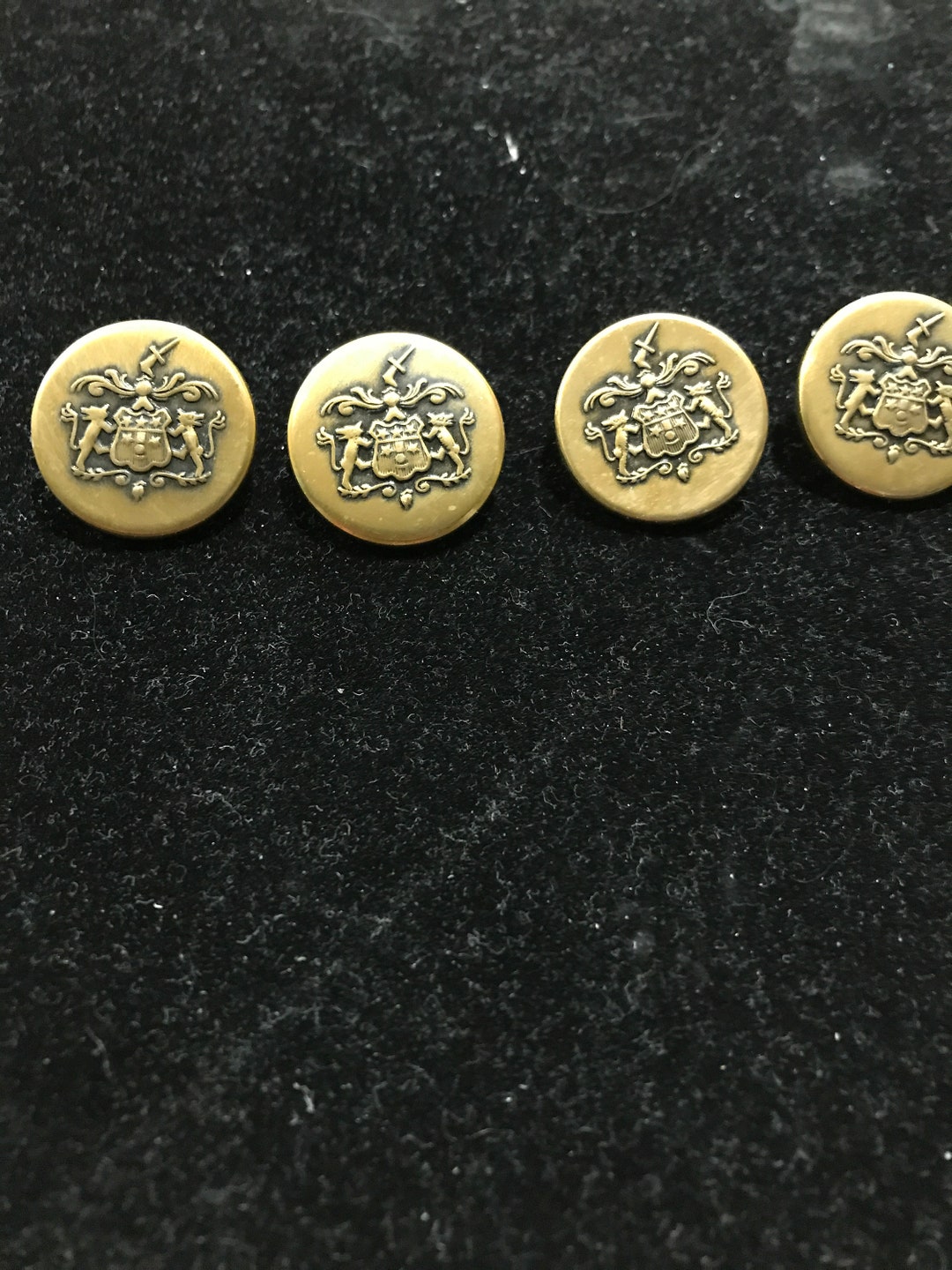 Four Vintage Brass Buttons Depicting Lions & Swords - Etsy
