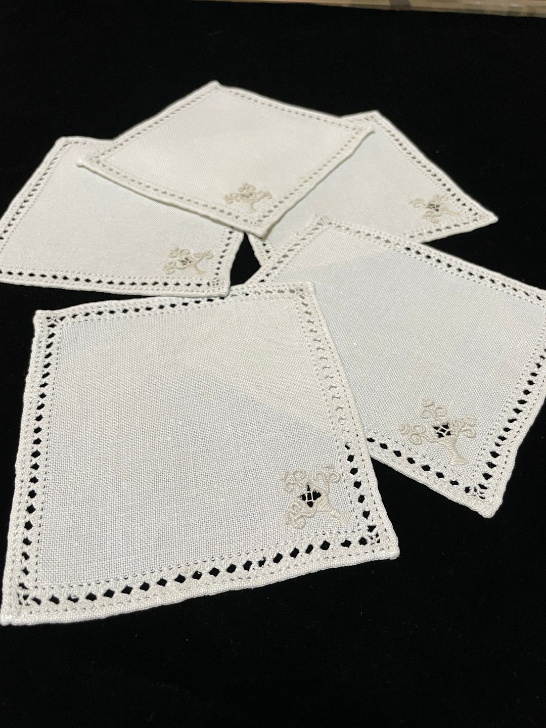 5 Italian Linen Coasters - Etsy